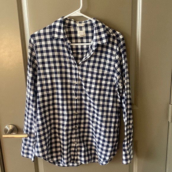 J. Crew Factory | Tops | J Crew Gingham Shirt | Poshmark